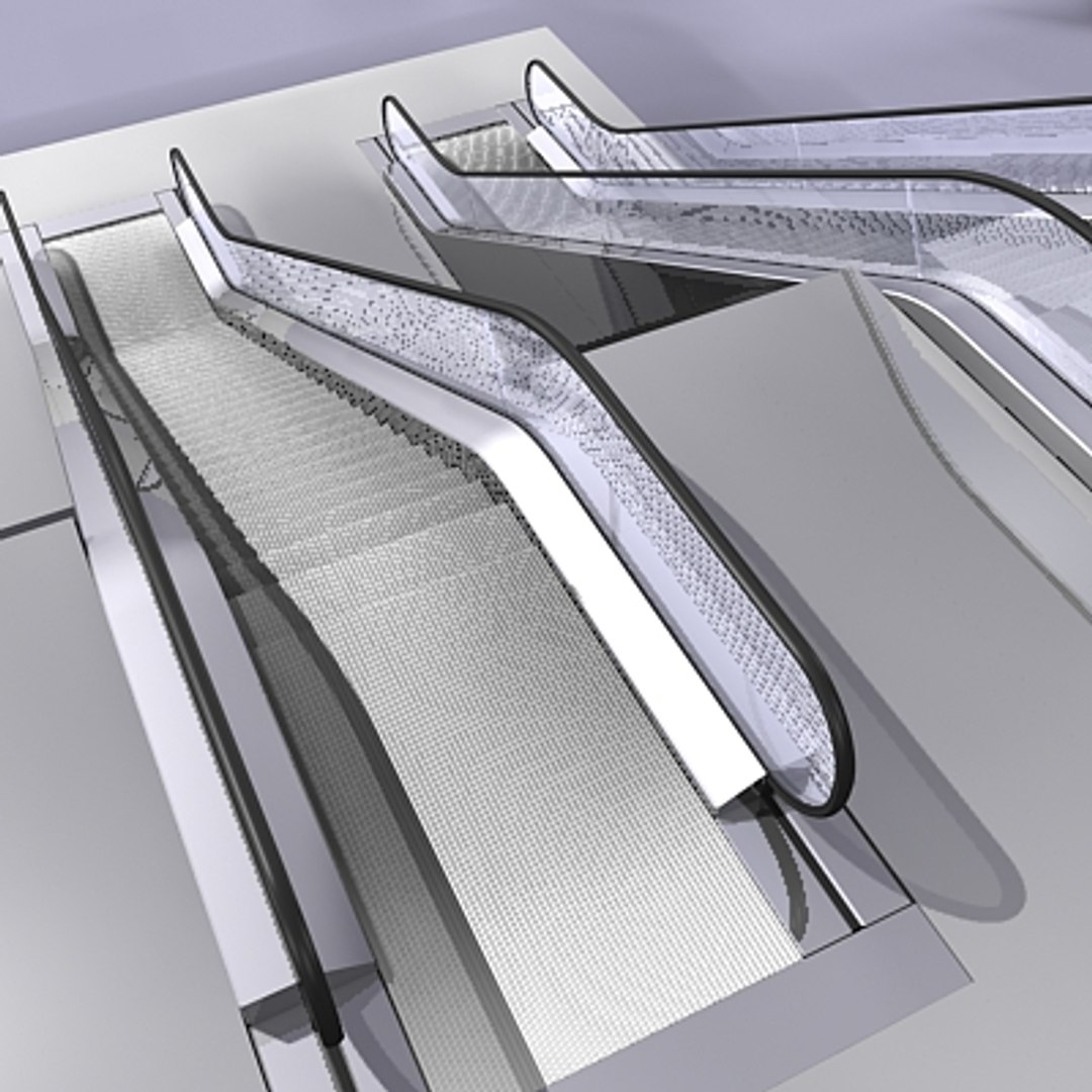 escalator stairs 3d model