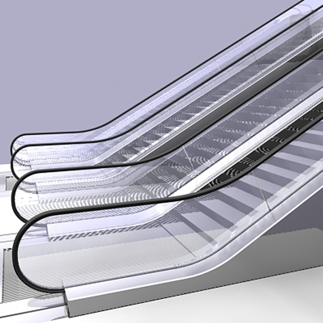 escalator stairs 3d model