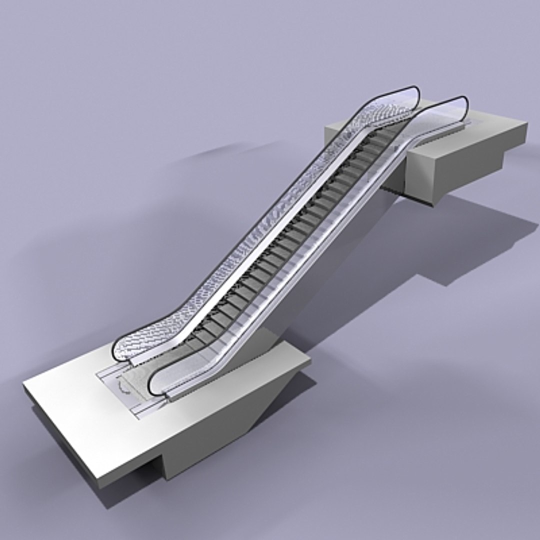 escalator stairs 3d model