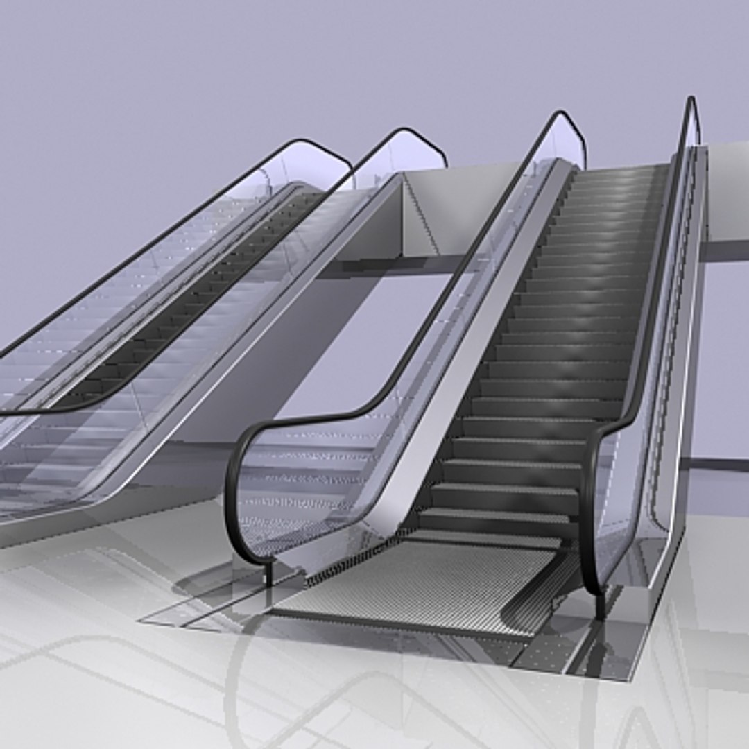 escalator stairs 3d model