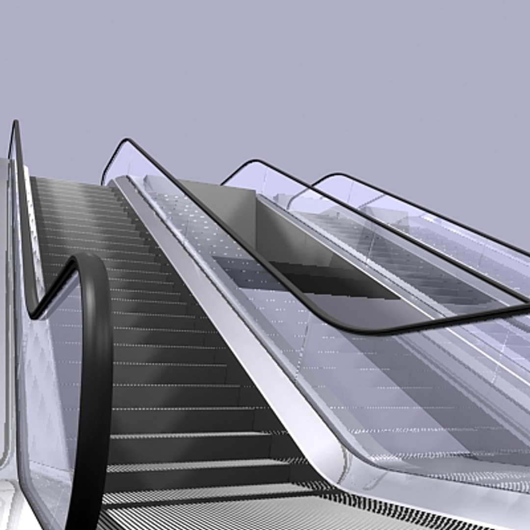 escalator stairs 3d model