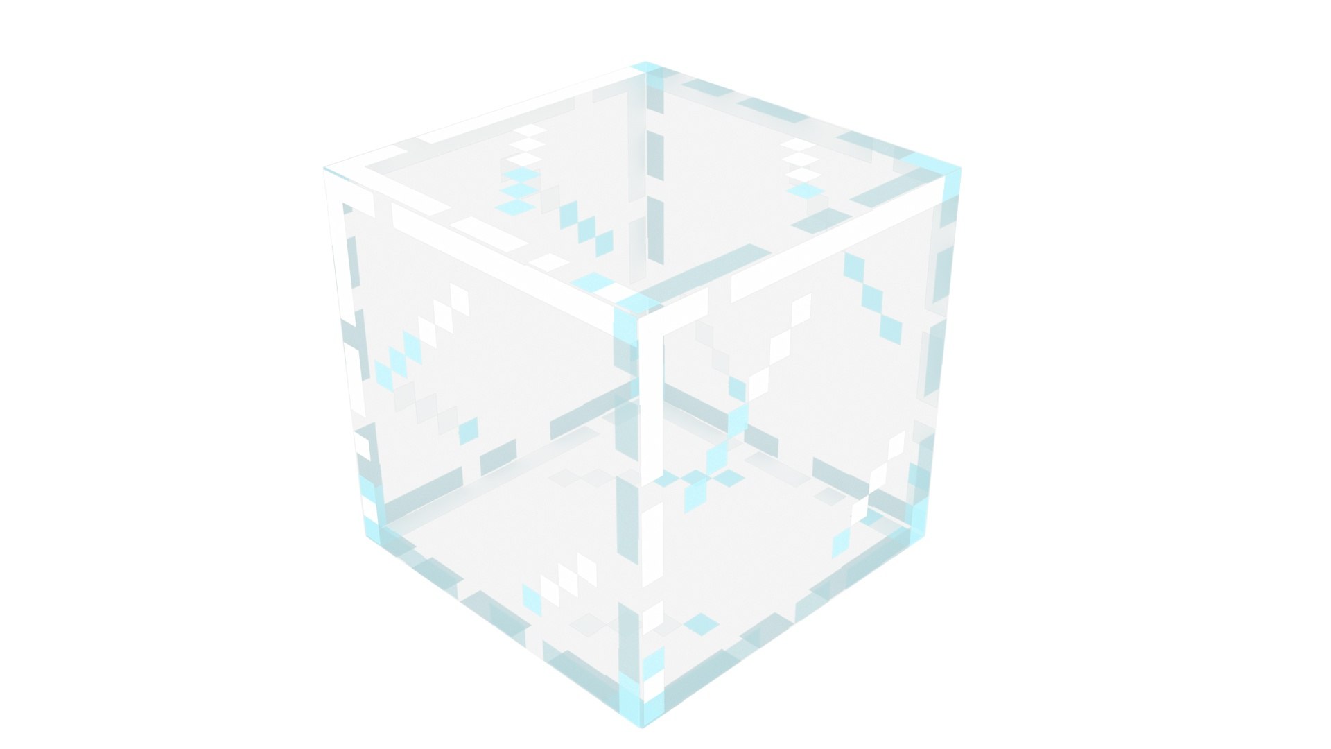 modelo 3d Bloque de vidrio de Minecraft - TurboSquid 2377389