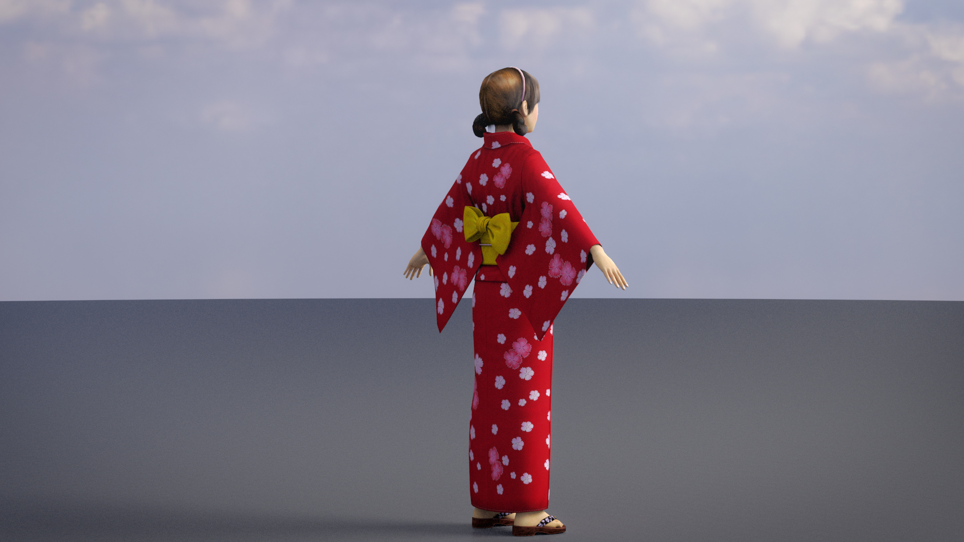 modelo 3d Chica japonesa vistiendo Yukata 001 - TurboSquid 2254852