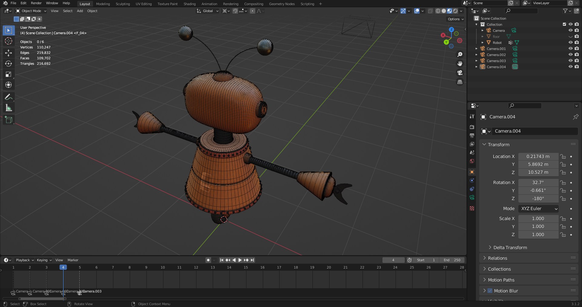 Cartoon Robot Rigged In Blender Model - TurboSquid 1999914