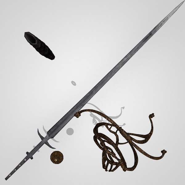 3d model of medieval gothic rapier sword