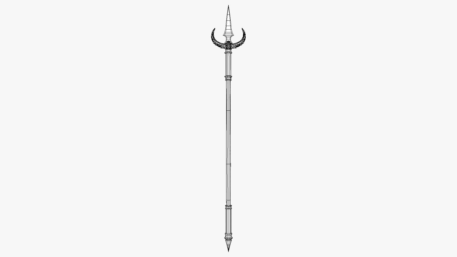 3D Fantasy Spear RPG Ranseur Roncone Polearm Pike Partisan Partizan ...
