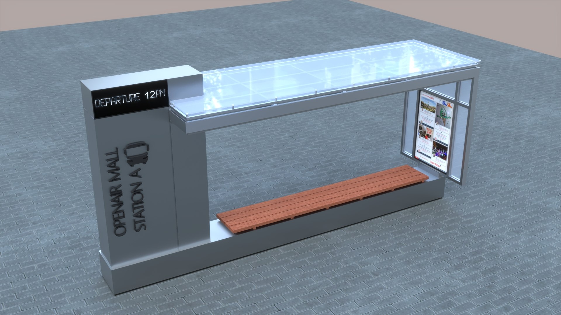 Bus Station 3D Model - TurboSquid 1971940