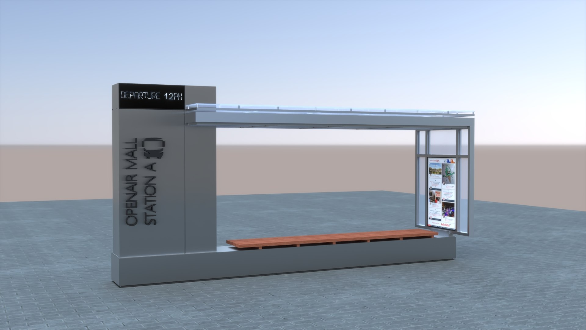 Bus Station 3D Model - TurboSquid 1971940