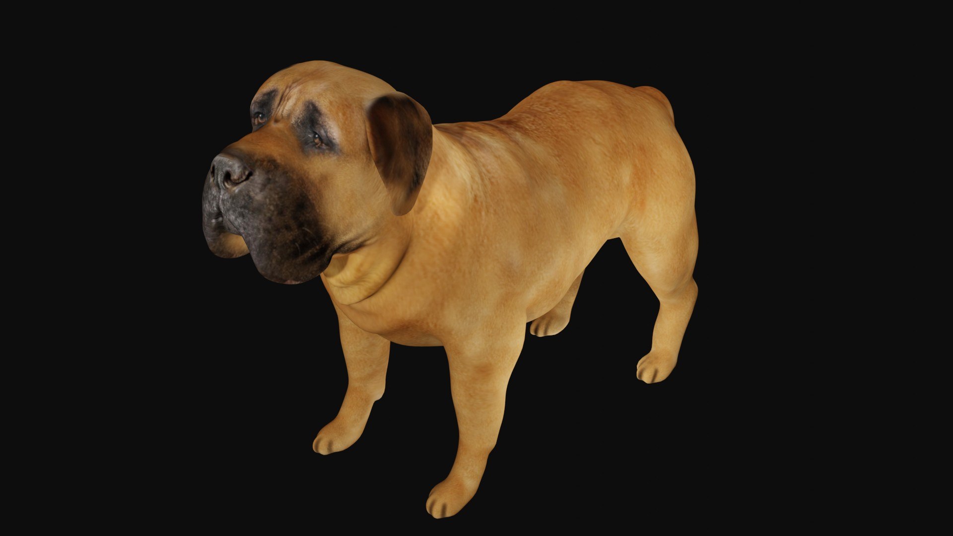 Fully Rigged Low Poly Mastiff Dog Model - TurboSquid 1751794