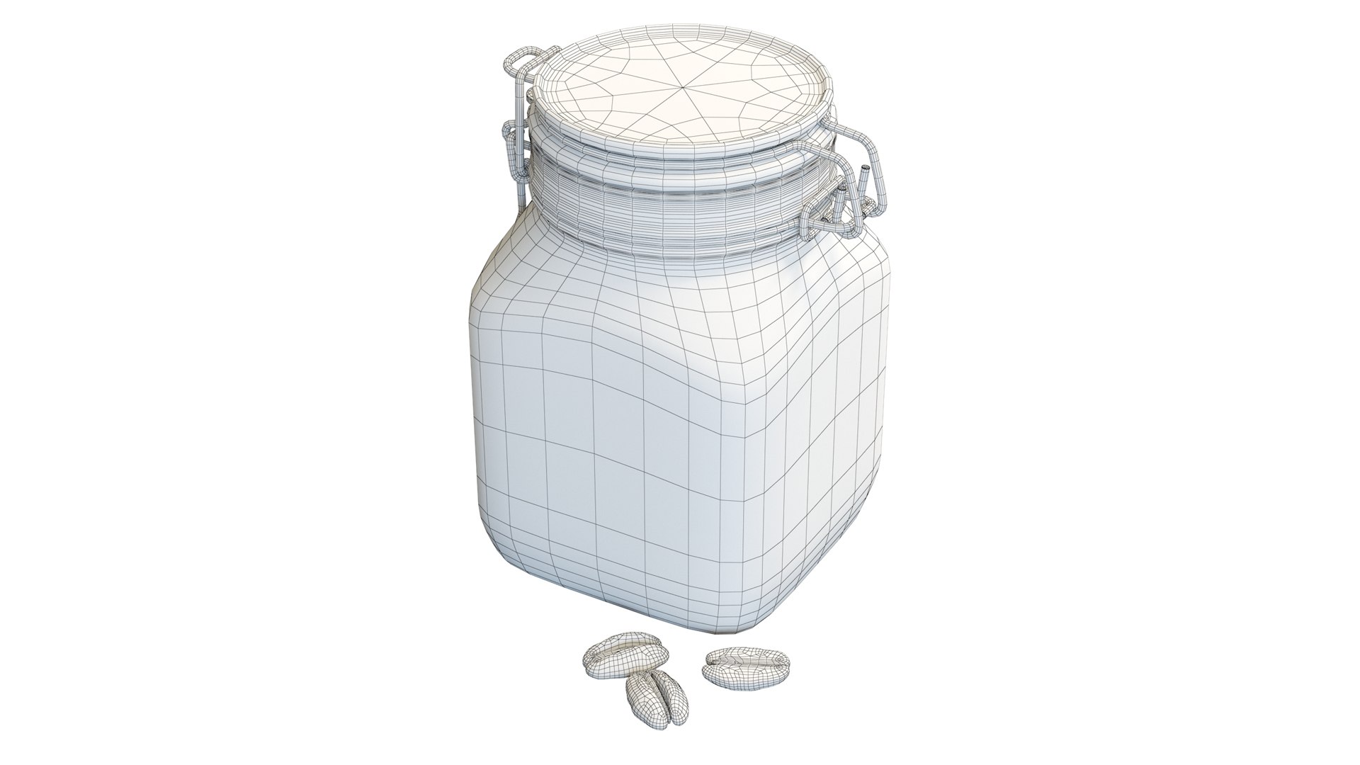 Food Set 15 Glass Jar With Pecans 3D Model - TurboSquid 1875691