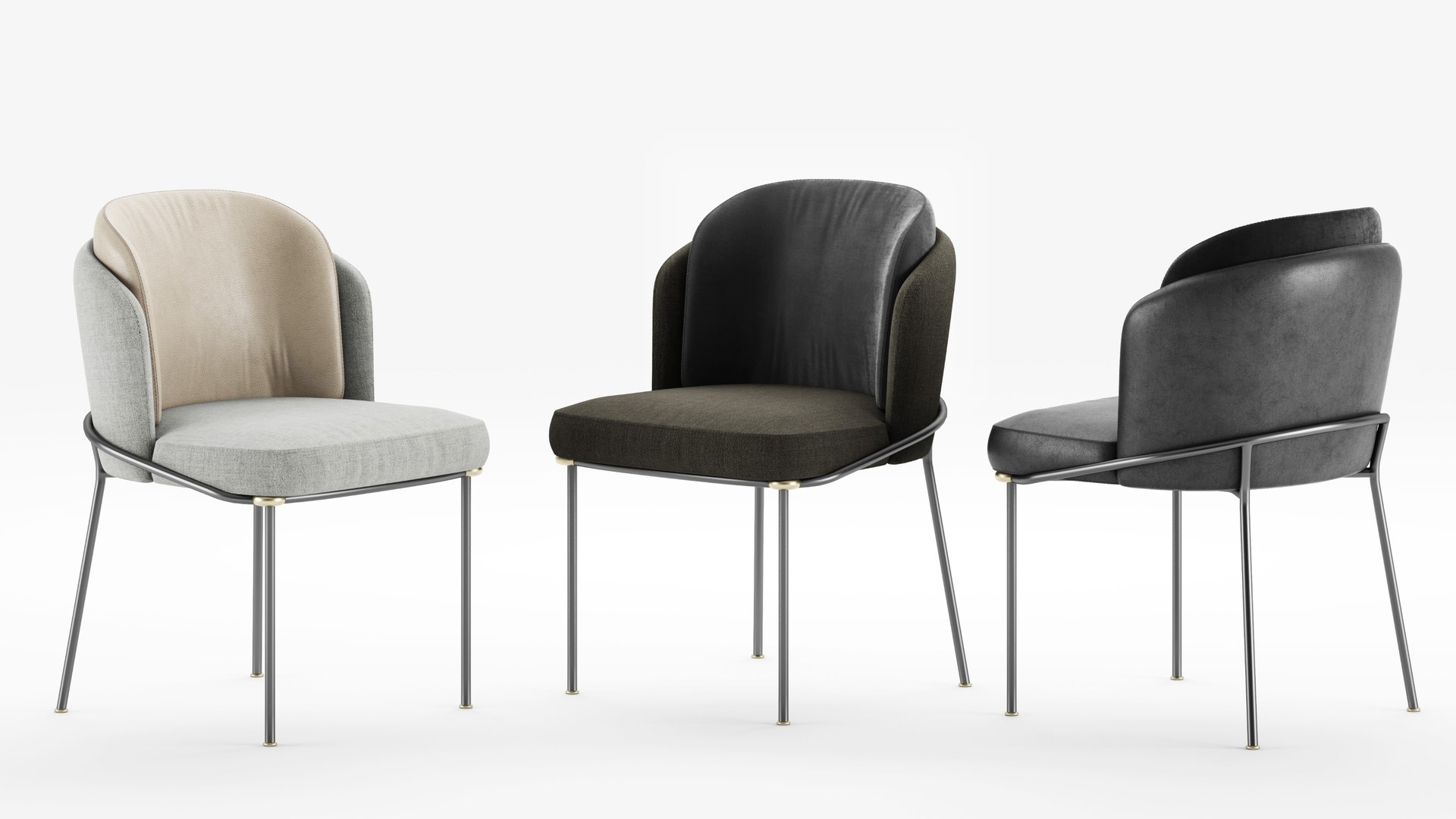 Minotti Fil Noir Dining Chair 3D - TurboSquid 1585025