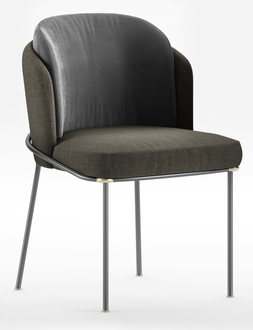 Minotti Fil Noir Dining Chair 3D - TurboSquid 1585025