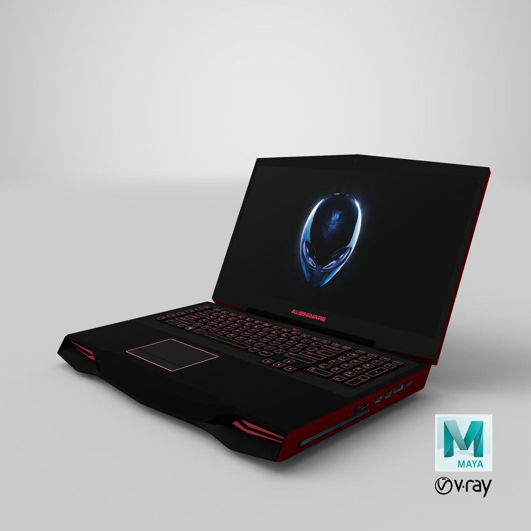 Laptop alienware m18x 3D model - TurboSquid 1234179