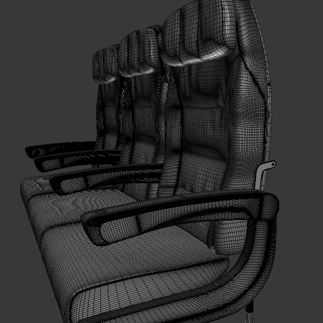 3d Model Airplane Seat