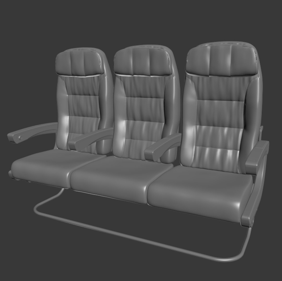 3d Model Airplane Seat