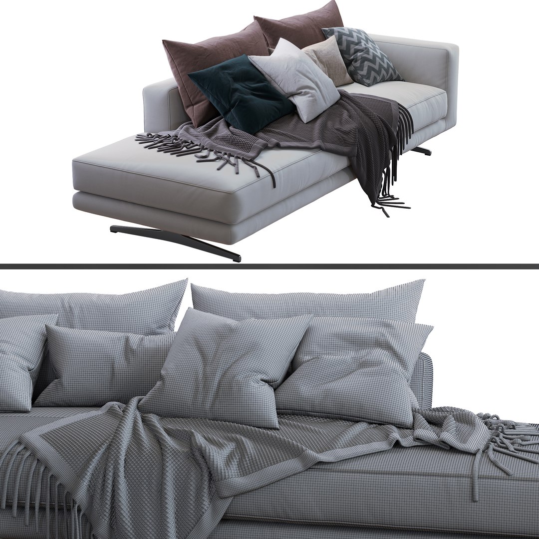 Flexform Sofa Campiello 3D Model - TurboSquid 1568116