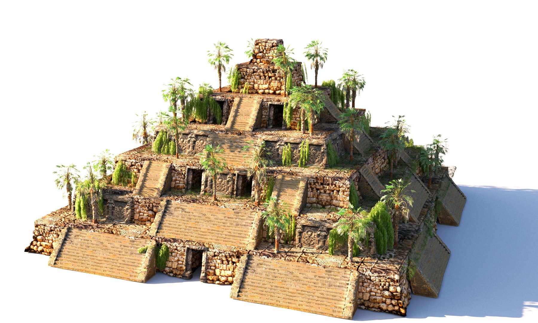 3D Aztec Pyramids Pack Model - TurboSquid 2087195