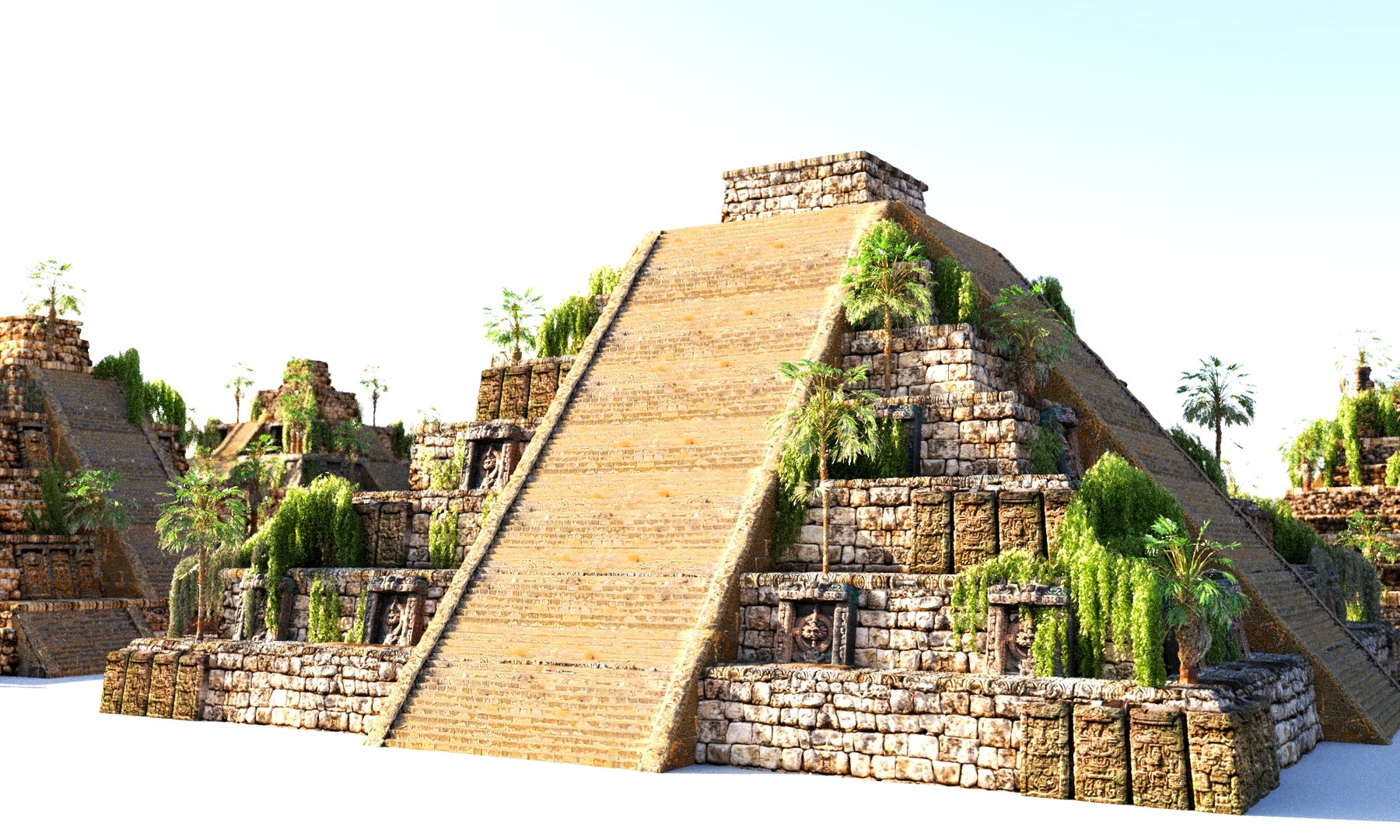 3D Aztec Pyramids Pack Model - TurboSquid 2087195