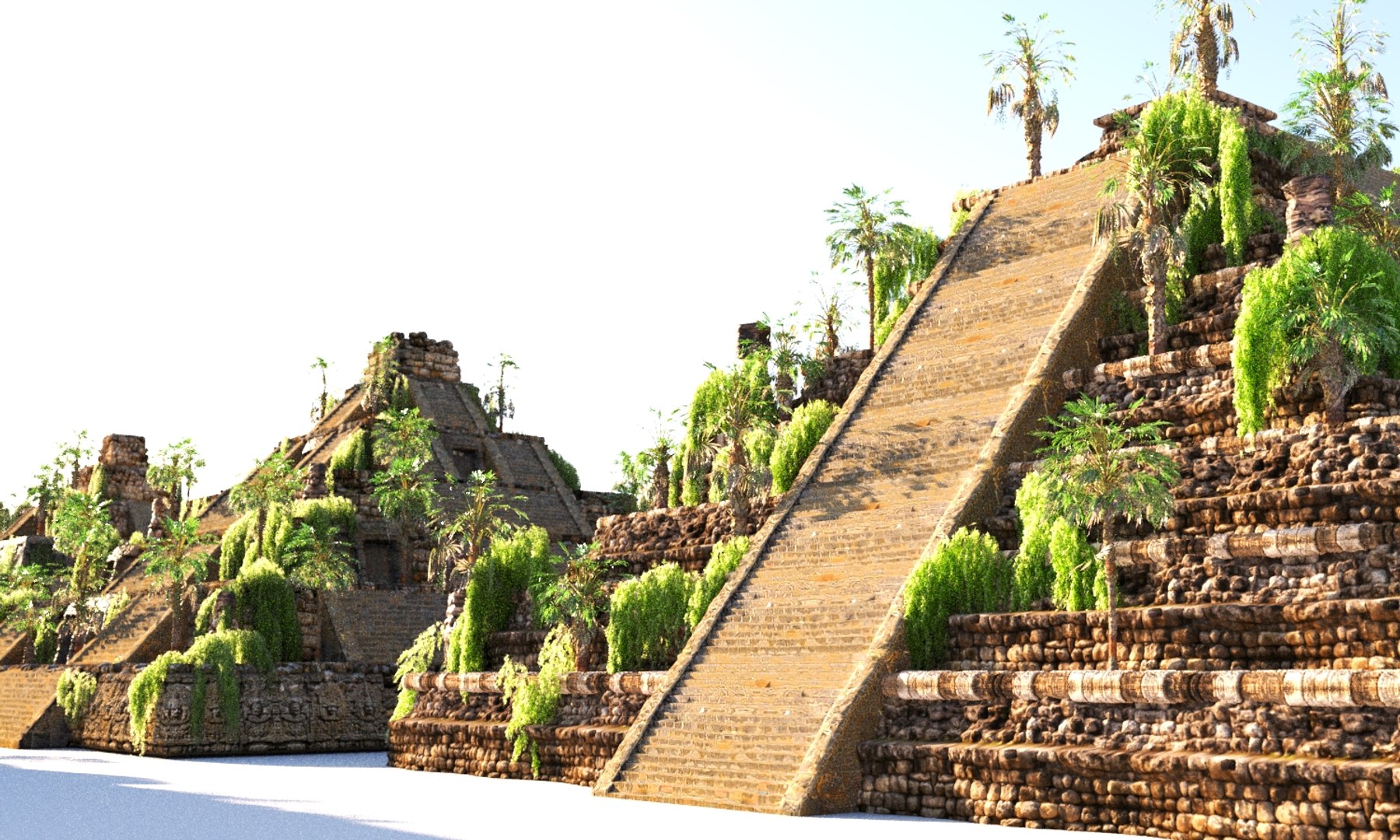 3D Aztec Pyramids Pack Model - TurboSquid 2087195