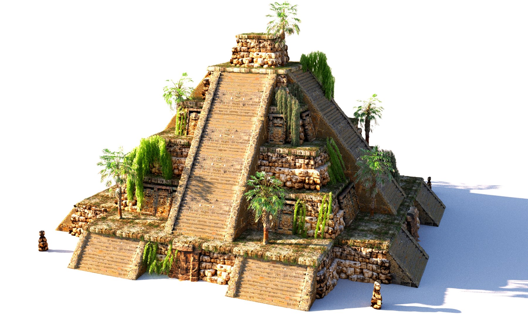 3D Aztec Pyramids Pack Model - TurboSquid 2087195