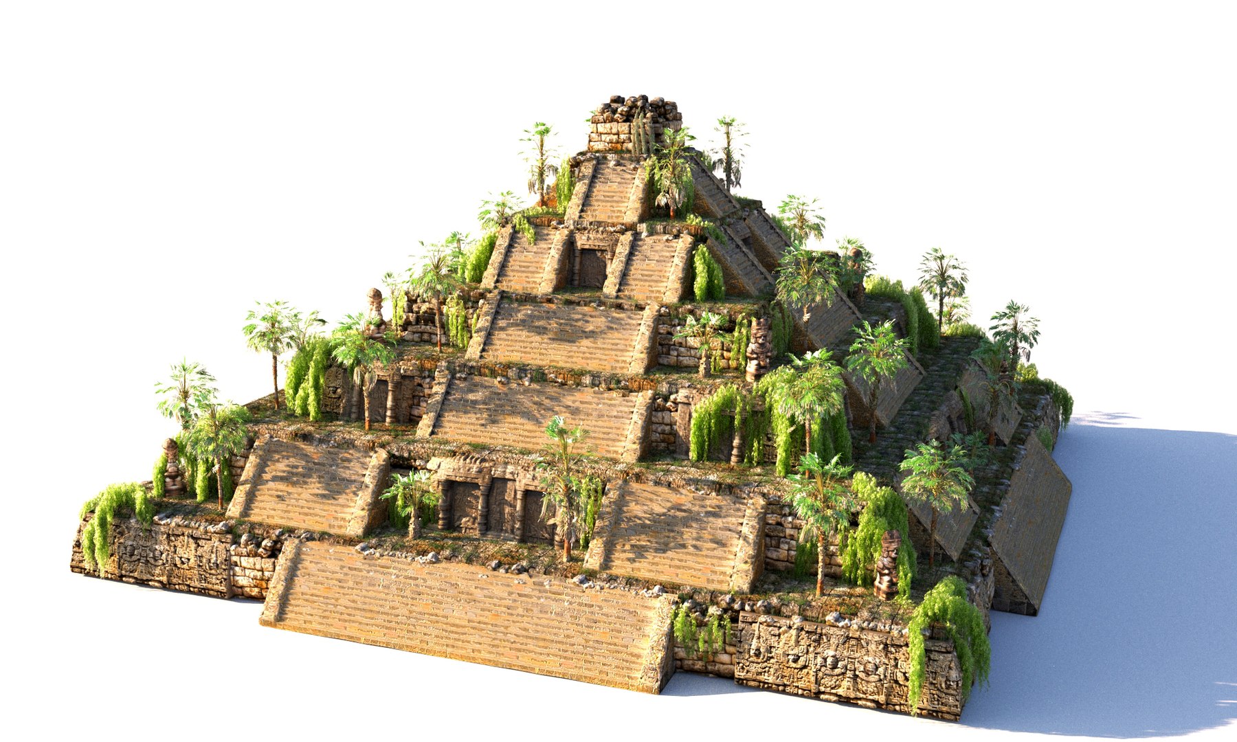 3D Aztec Pyramids Pack Model - TurboSquid 2087195