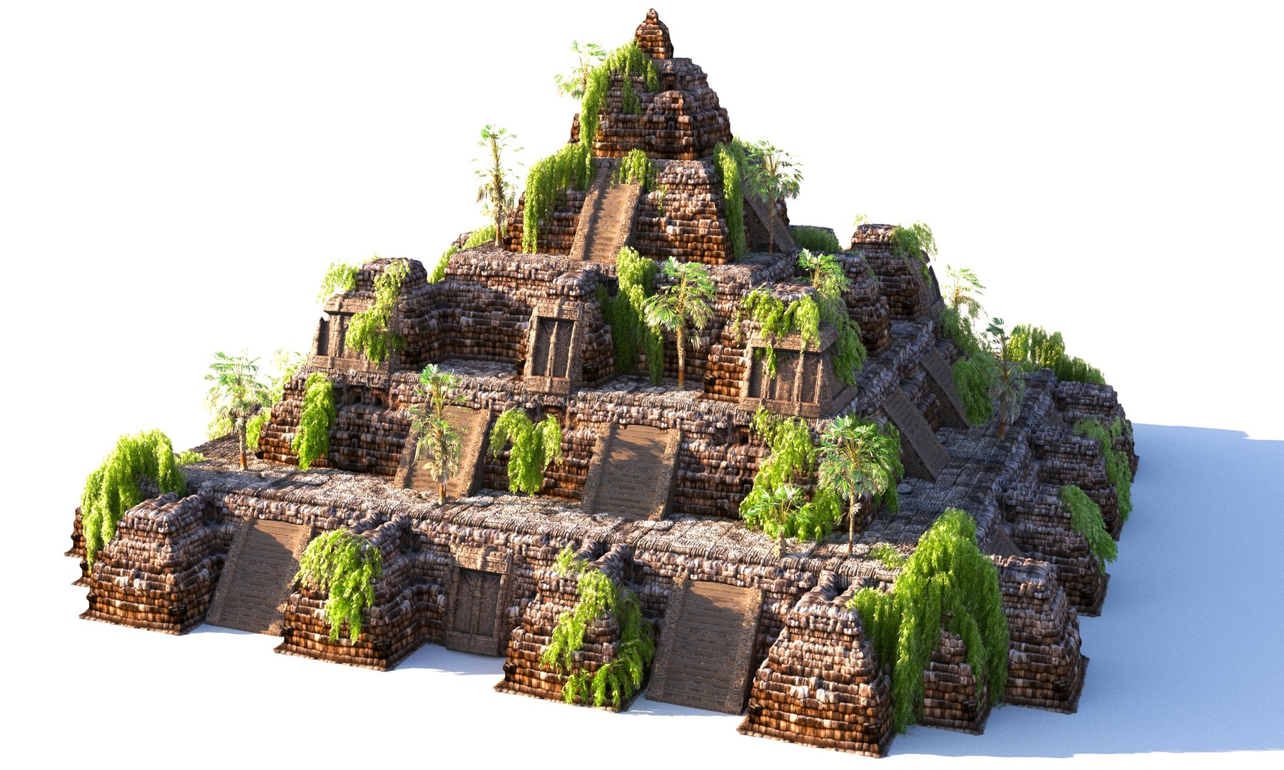 3D Aztec Pyramids Pack Model - TurboSquid 2087195