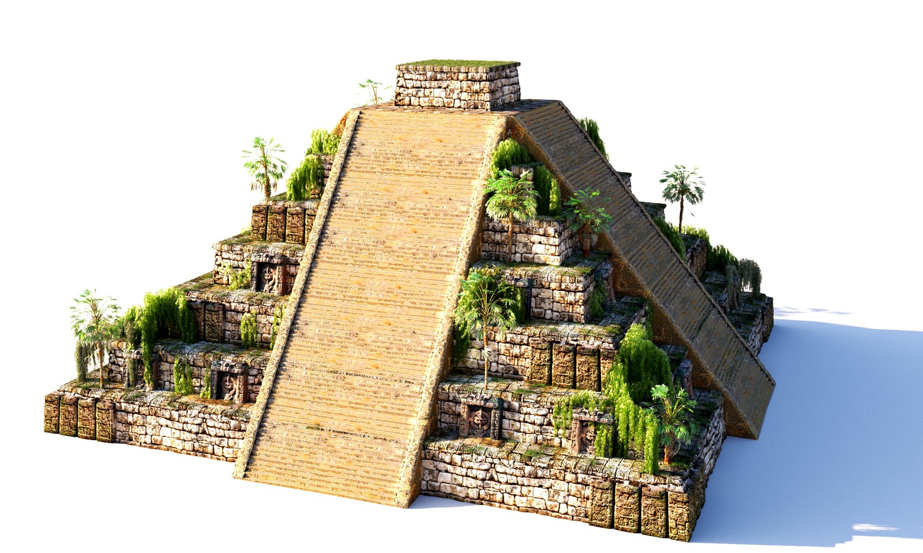 3D Aztec Pyramids Pack Model - TurboSquid 2087195