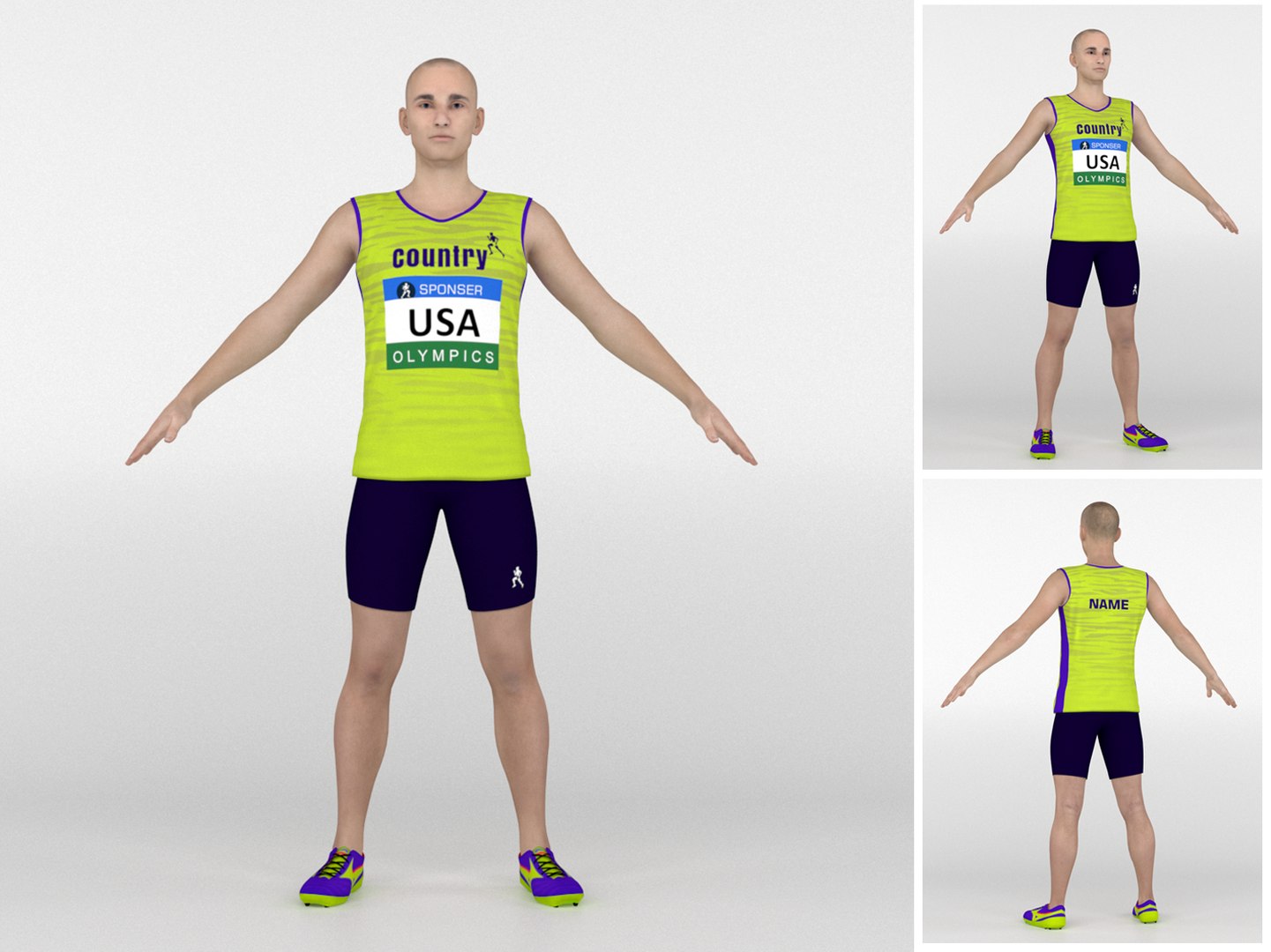 Athlete Runner 01 3D Model - TurboSquid 1746708