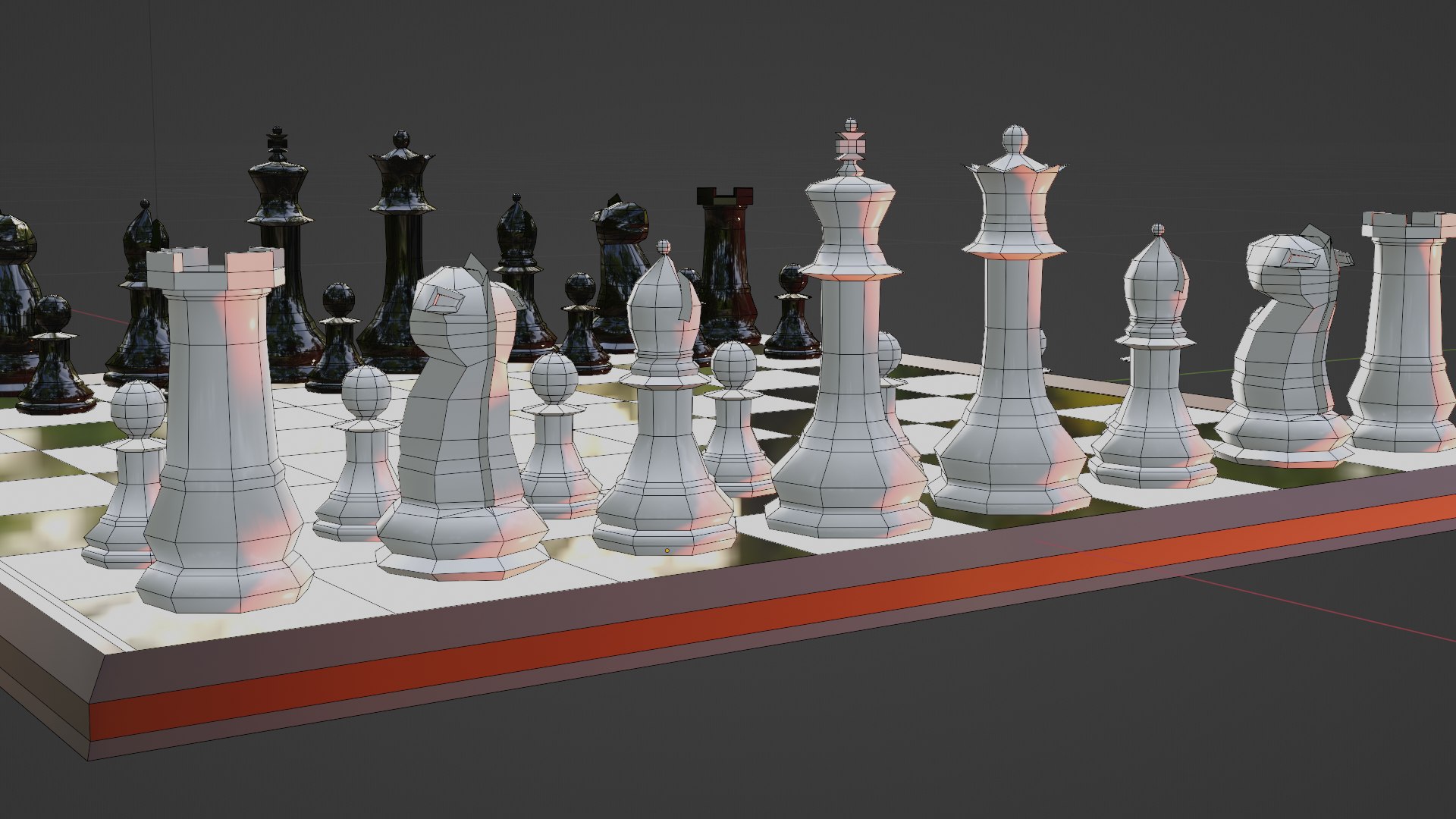 3D Chess Board Low Poly 3D Model - TurboSquid 2025929