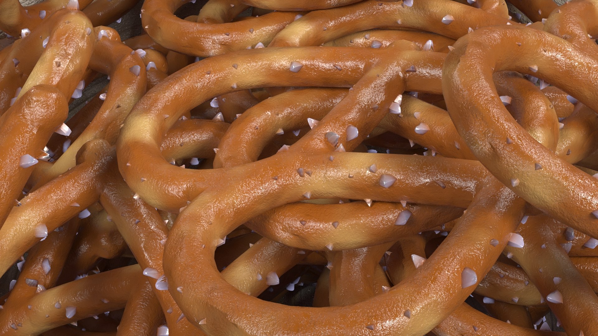 3D A Bowl Of Salted Pretzels Model - TurboSquid 2143687