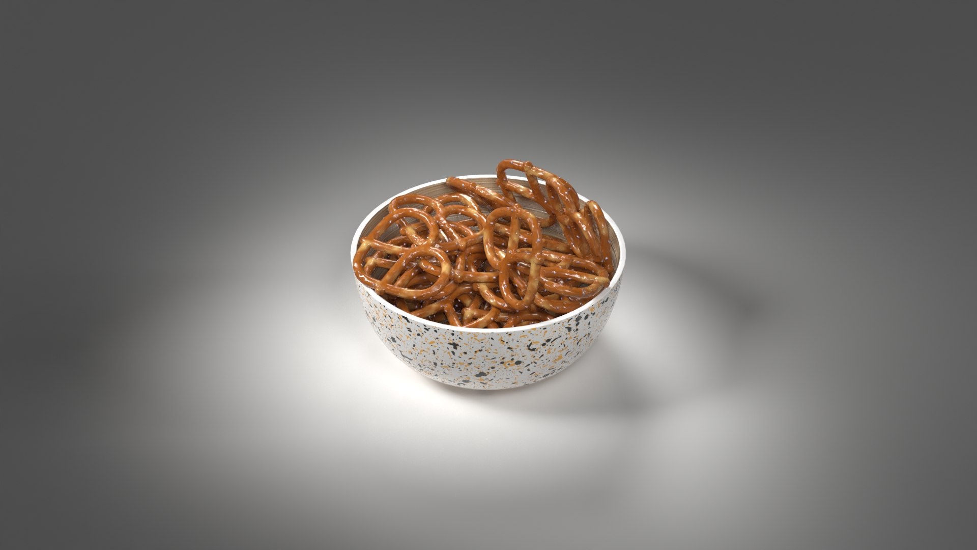 3D A Bowl Of Salted Pretzels Model - TurboSquid 2143687