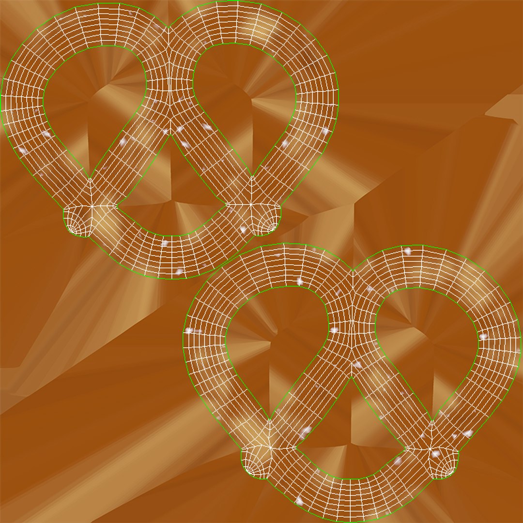 3D A Bowl Of Salted Pretzels Model - TurboSquid 2143687