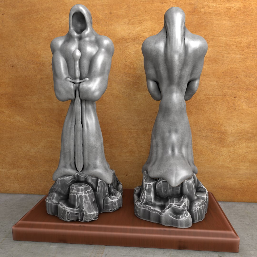 3d model of figure sword master