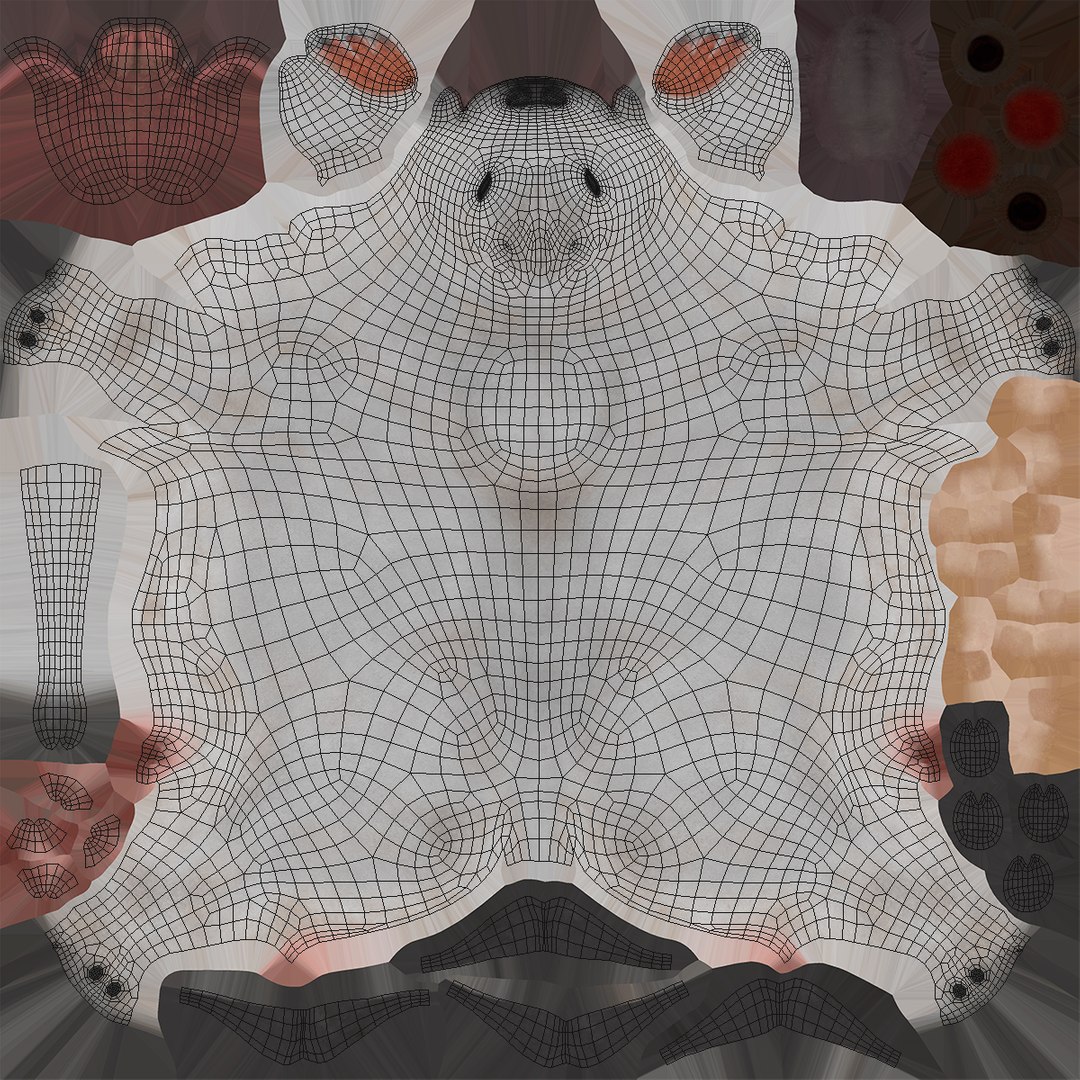 Nelore Cow Female Eating Fur 3D Model - TurboSquid 2317693