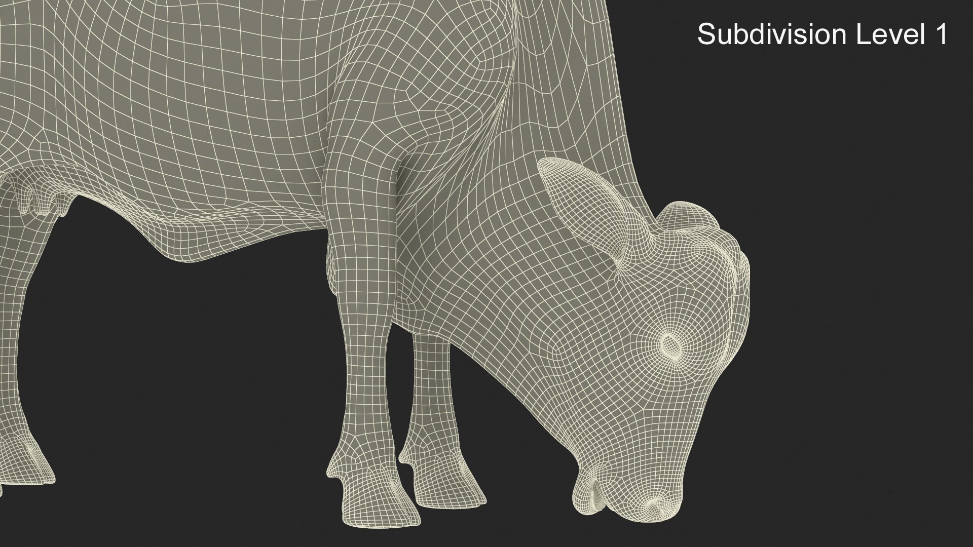 Nelore Cow Female Eating Fur 3D Model - TurboSquid 2317693