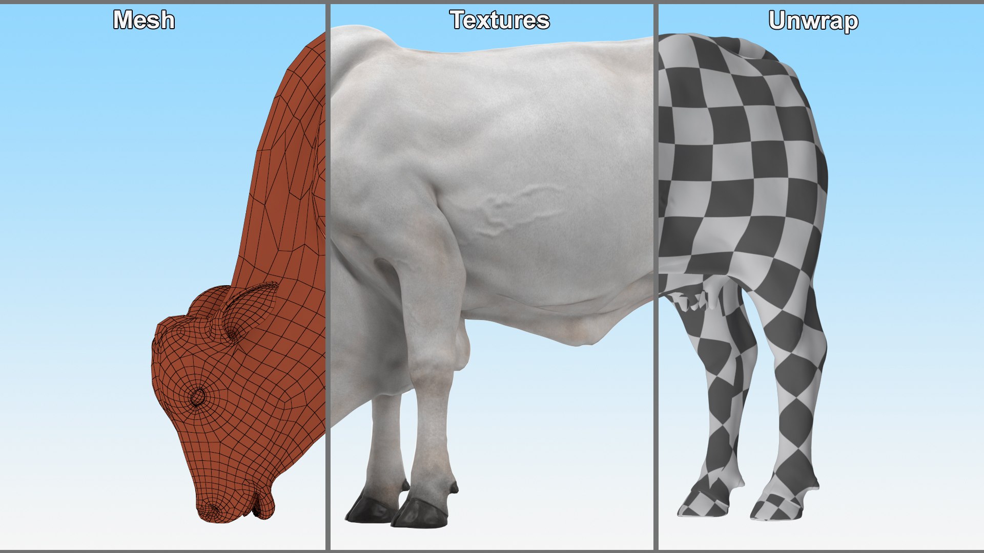 Nelore Cow Female Eating Fur 3D Model - TurboSquid 2317693