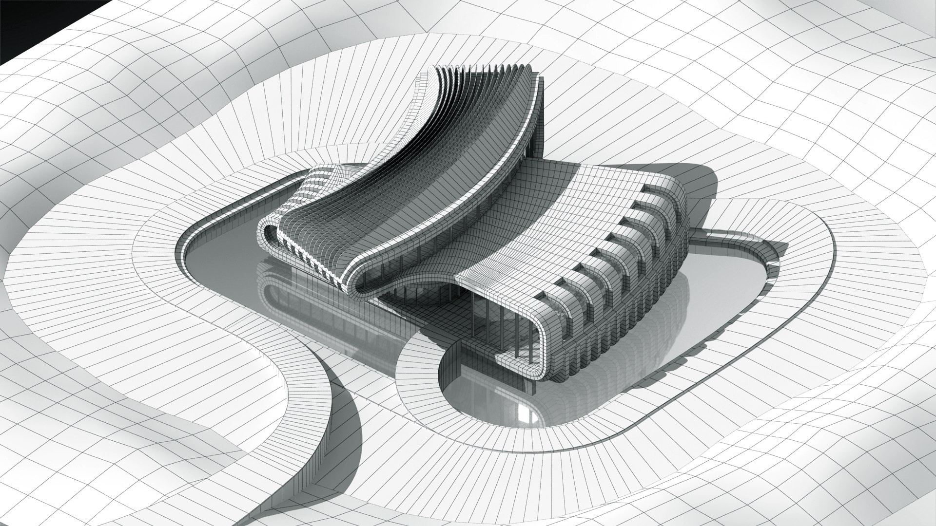 Futuristic Building 03 3D Model - TurboSquid 2034025