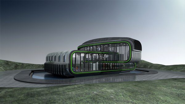 modelo 3d Futuristic Building 03 - TurboSquid 2034025