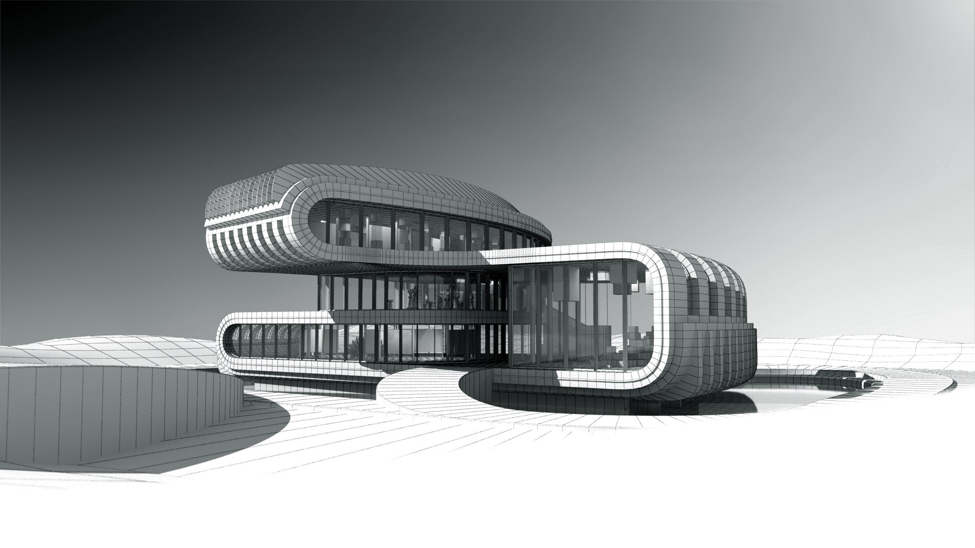 Futuristic Building 03 3D Model - TurboSquid 2034025