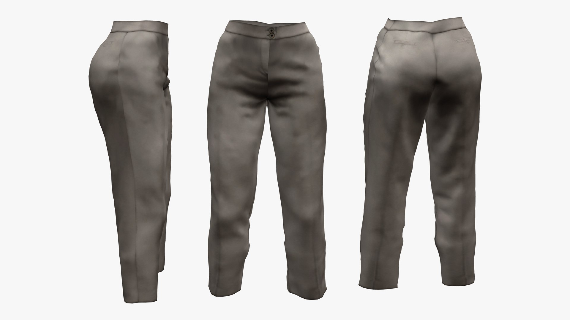 3D Ladies Ankle Pants model - TurboSquid 1789687