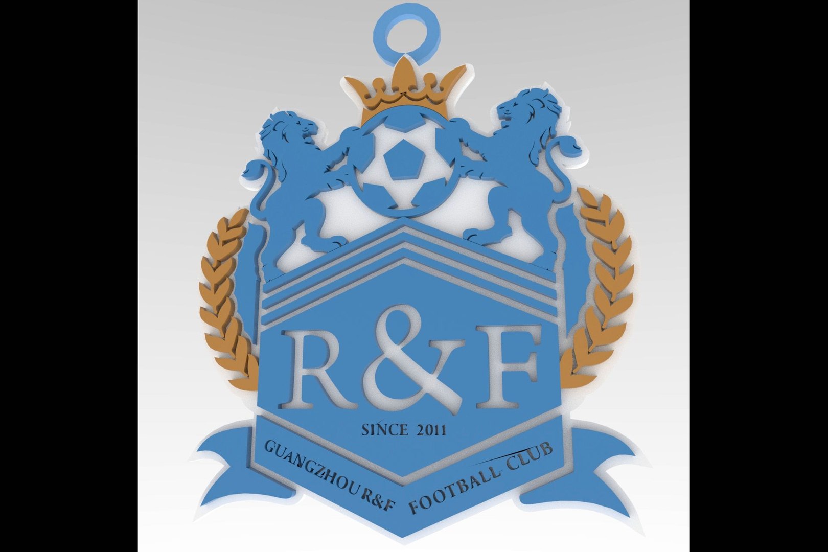 Guangzhou RF FC Logo Shield Printable Keychan And Renderable 3D ...