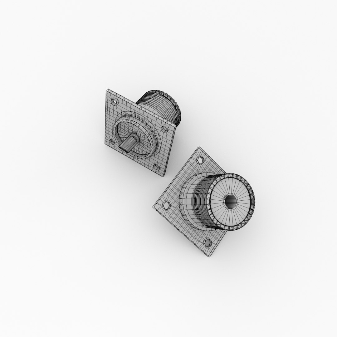 So239 Panel Mount 3D Model - TurboSquid 1416240