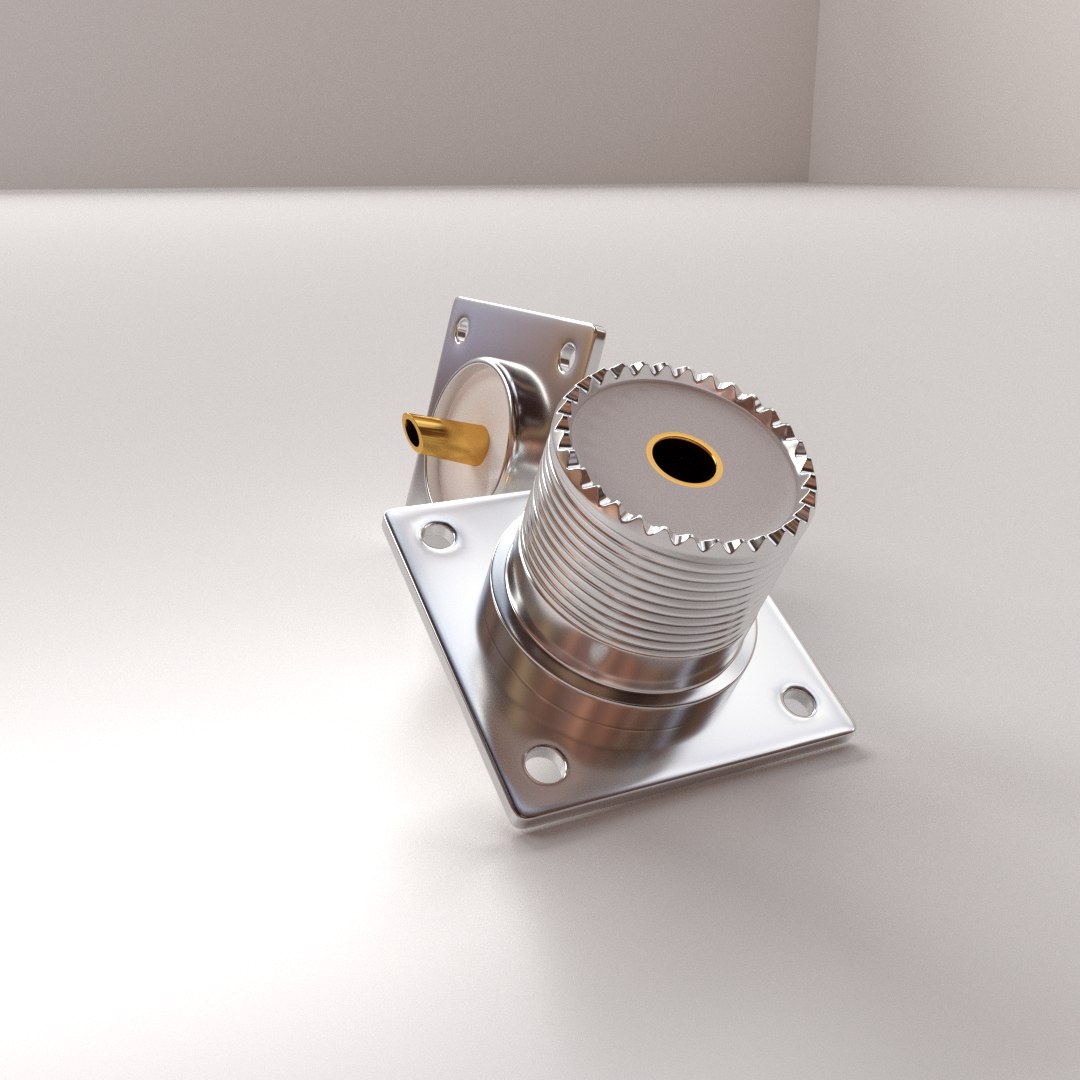 So239 Panel Mount 3D Model - TurboSquid 1416240