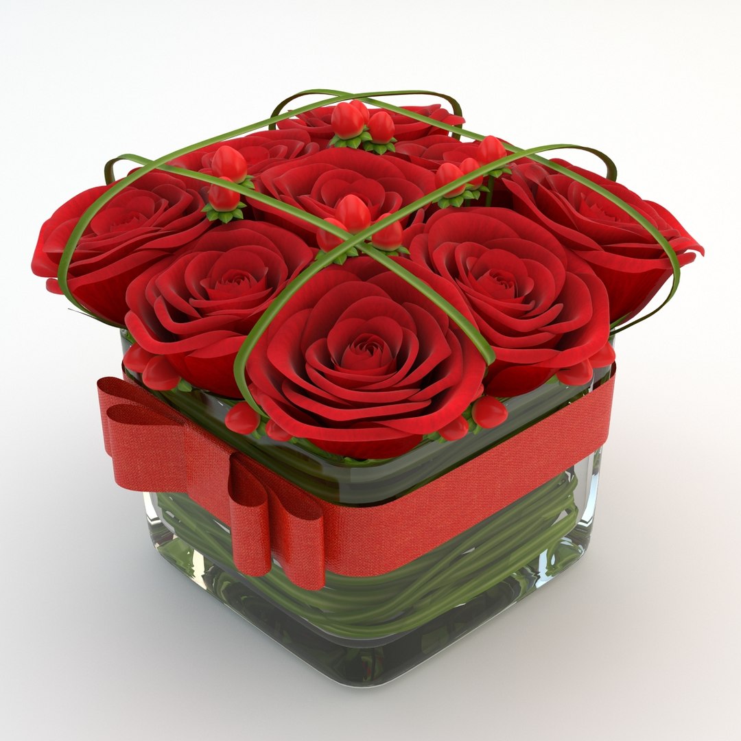 3d Model Of Rose Red 02