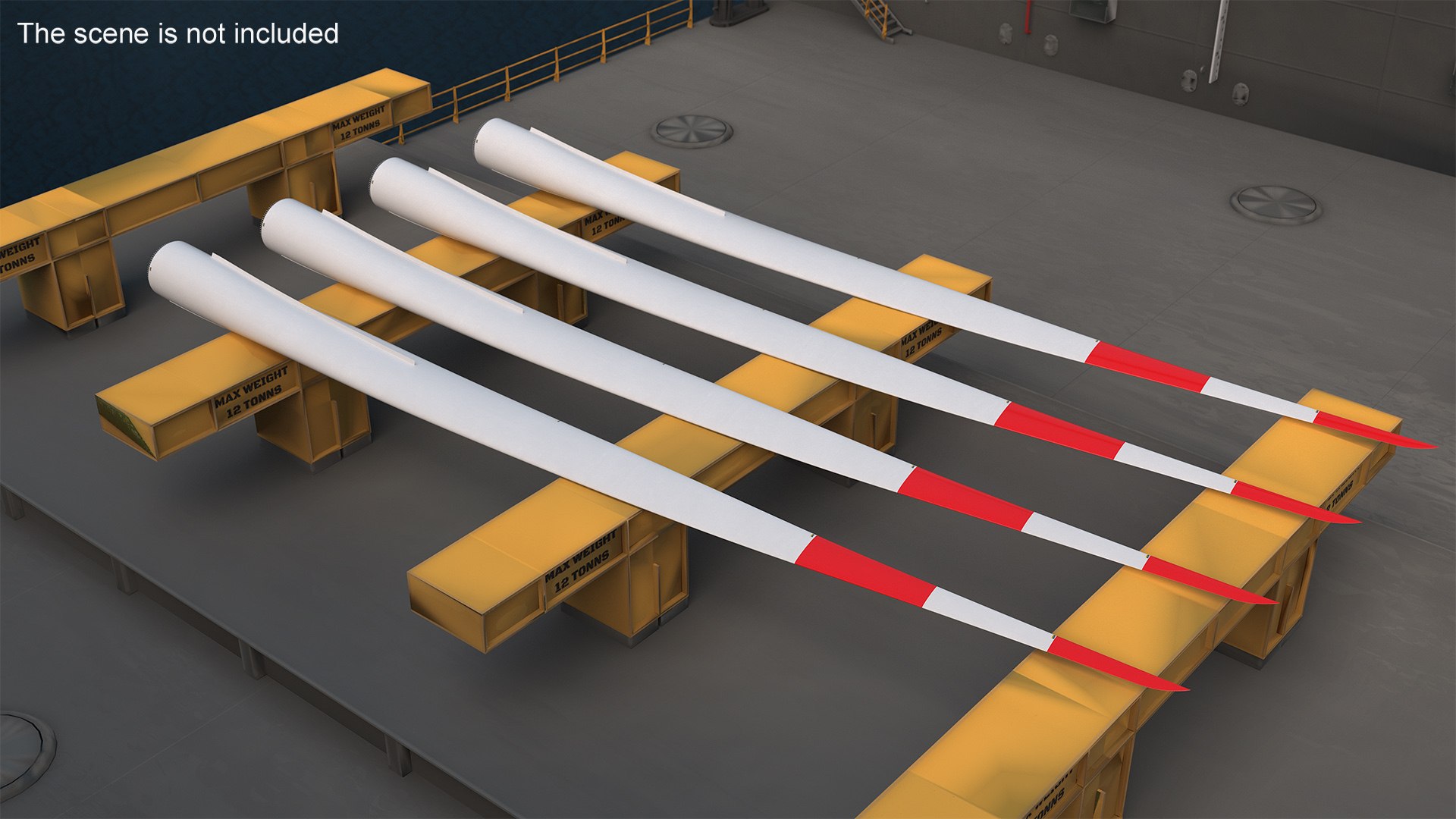 3D Model Offshore Wind Turbine Rotor Blade - TurboSquid 2217917