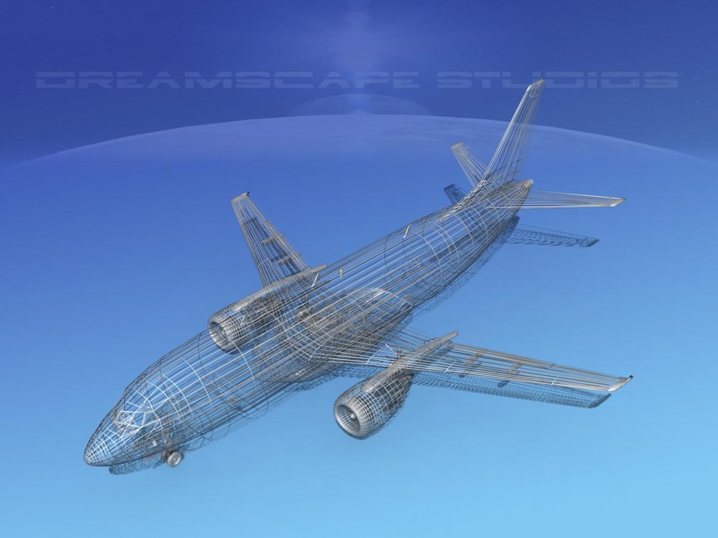 3d boeing 737 airliner 737-300 model