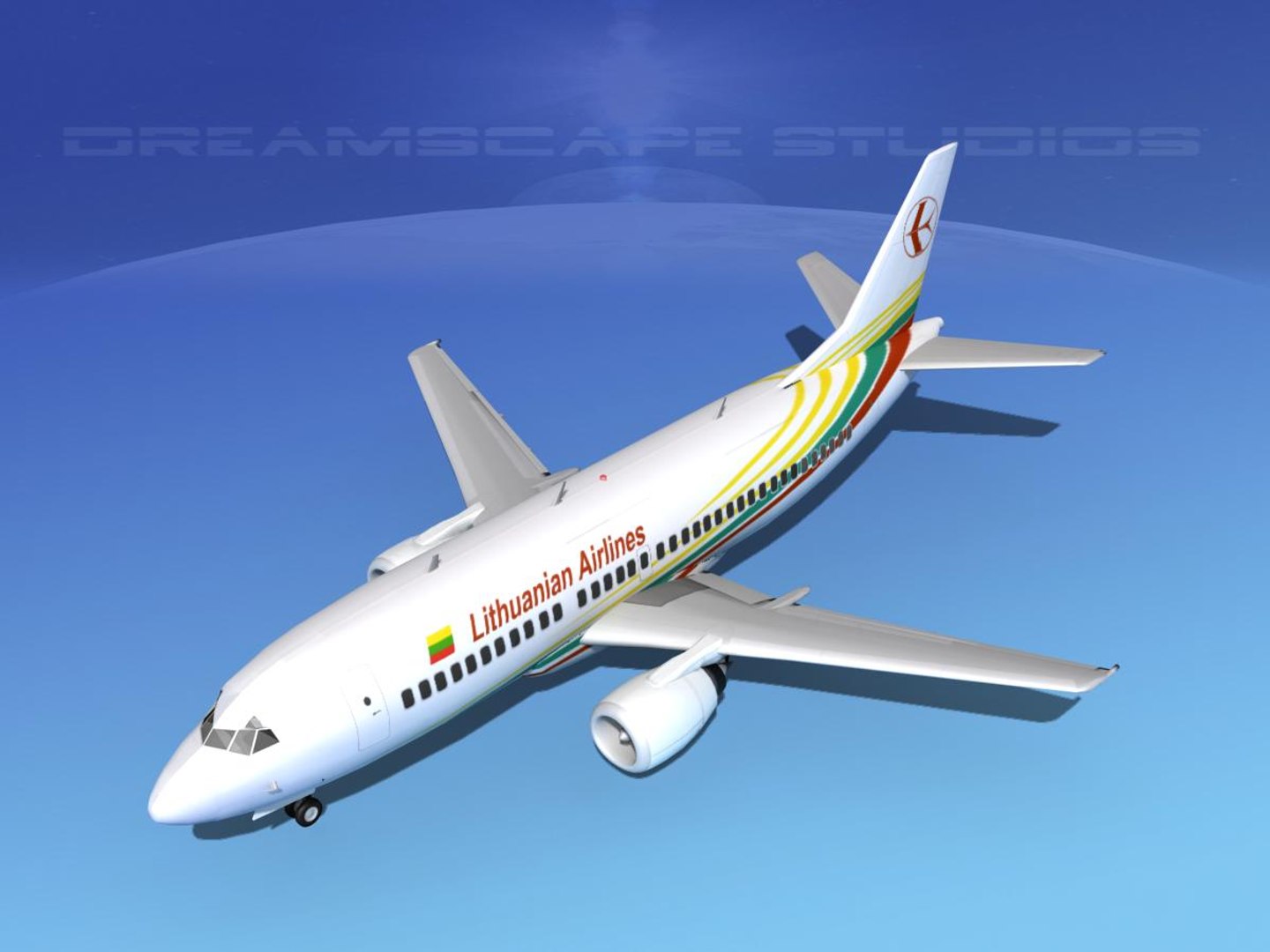 3d boeing 737 airliner 737-300 model