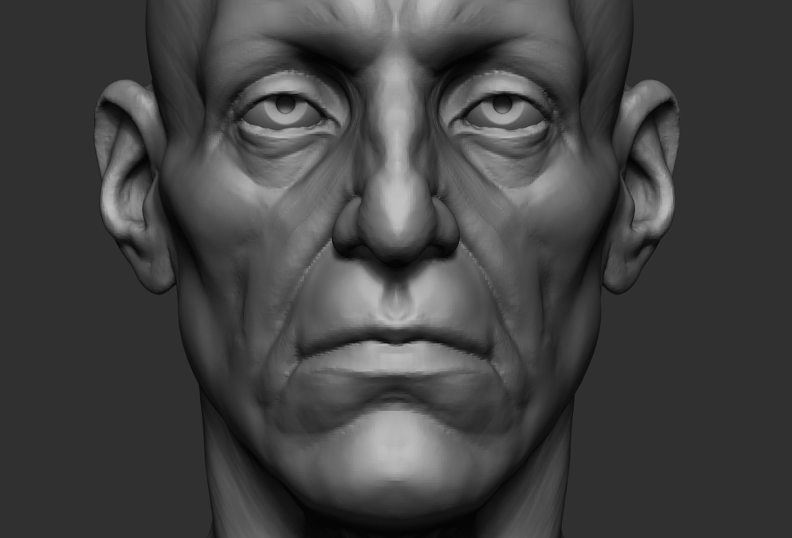 Male Head Base Anatomy Obj