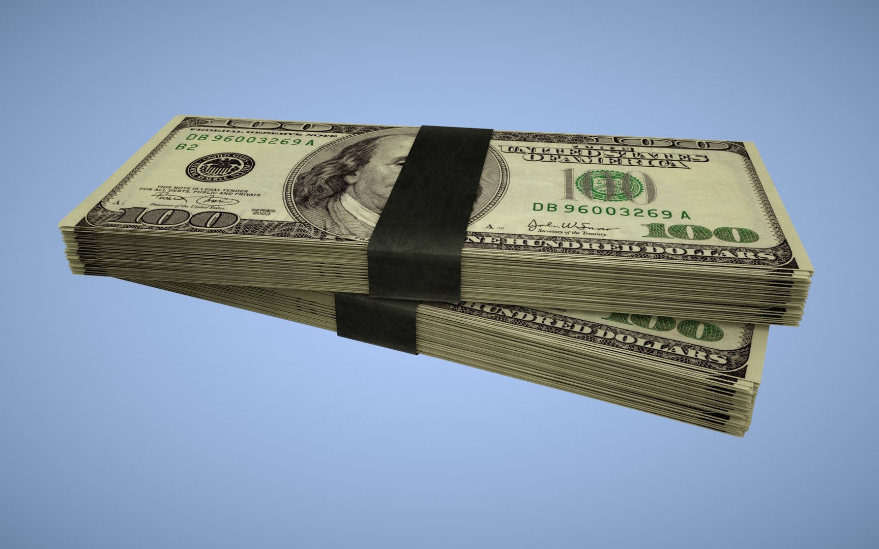 3D Stack Of Dollars - TurboSquid 1782617