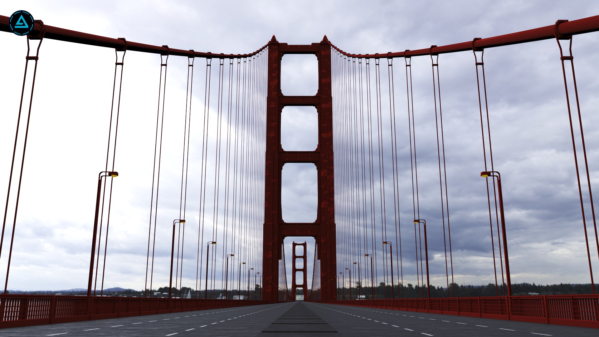 Suspension Bridge Model - TurboSquid 1926038